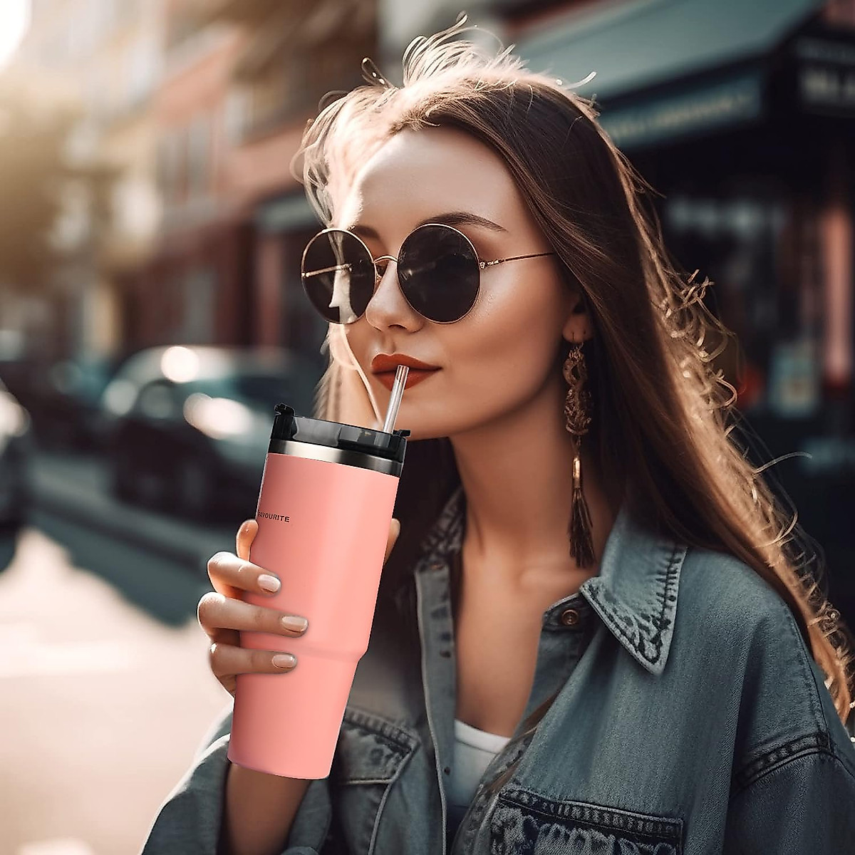 Replacement Straws for 40 oz Stanley Adventure Travel Tumbler, 12 inch Extra Long Clear Plastic Reusable Stanley Tumber Straws for Stanley Cup, Pack of 6 with 2 Cleaning Brushes