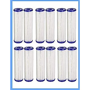 Compatible for Pentek S1 20 Micron Standard 10 x 2.5 Inch Pleated Sediment Water Filter 12 Pk