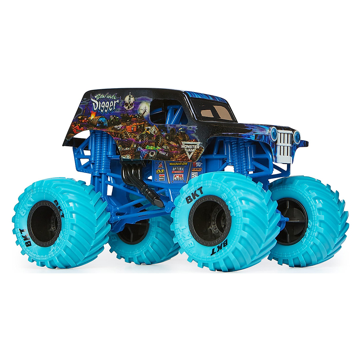 Monster Jam, Official Son-uva Digger Monster Truck, Collector Die-Cast Vehicle, 1:24 Scale, Kids Toys for Boys Ages 3 and up