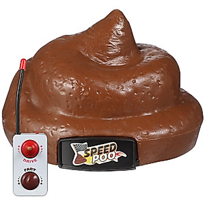 NUOBESTY Poop Car Remote Control Plastic Simulation Stool Toy Shit Poop Car with Spinning and Farting Action for Halloween April Fools Day Party Kids Child Toy