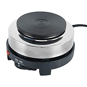 DasMarine 110V Small Electric Stove 500W Portable Countertop 5.5" Hot Plate Multifunctional Home Coffee Tea Water Heater