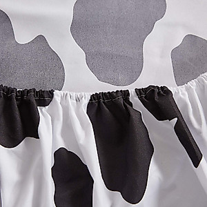 Mengersi Cow Kids Sheet Set Twin Size - Bed Sheets - Black White Cow Sheets - Deep Pockets - 1 Fitted Sheet, 1 Flat, 1 Pillow Case - 3 Piece