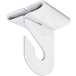 10 Pairs Drop Ceiling Hooks for Hanging,Suspended Track Ceiling Hanging Hooks,White Ceiling Tile Hooks,Classroom Ceiling Hooks,Hold up to 20 lbs, 1" W x 1½" H