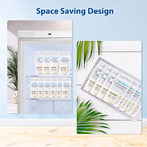 MomMed Breastmilk Storage Bags, Leak Proof Milk Storage Bags for Breastfeeding, Temp-Sensing Discoloration Disposable Breast Milk Bag with Pour Spout, 6 Ounce, Doubled-Sealed, BPA Free, 60Pack