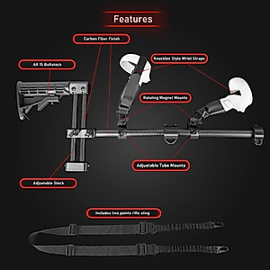 DeadEyeVR Annihilator 2 - VR Magnetic Carbon Fiber Rifle Adapter Stock Controller Attachment Accessory for Virtual Reality (Oculus / G2 - Sling - AR15)