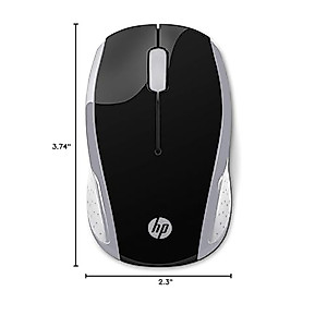 HP Wireless Mouse 200 (Black/Silver, 2HU84AA)