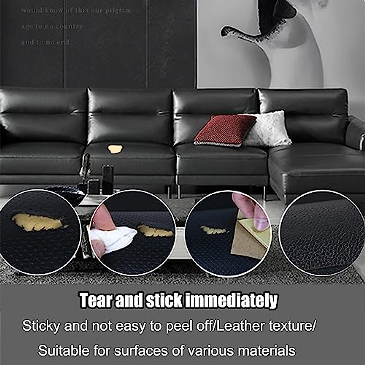 Leather Repair Patch 3M Adhesive Self-Adhesive Leather Repair Subsidy, Car Interior/Sofa/seat/Leather Bag Repair Patch (Color : A17, Size : 100x137cm/39.4x54")