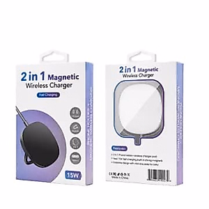 Fast Wireless Charger, compadible with airpods pro Any Apple Product, qicertifield, Charging Pad, 15 Watts, Fact Charging. (White)