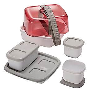 Rubbermaid Fasten + Go Sandwich Kit, Marsala, 4-Piece Set