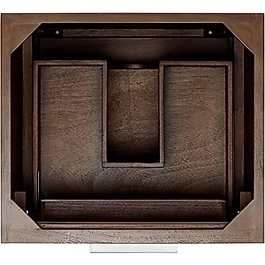 Signature Hardware 953494-24-UM-8 Hytes 25" Free Standing Single Vanity Set with Mahogany Cabinet, Vanity Top, and Oval Undermount Vitreous China Sink - 8" Faucet Holes