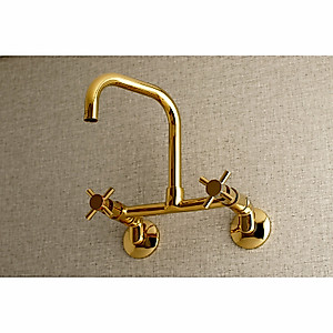Kingston Brass KS413PB Concord Kitchen Faucet, 6-11/16" in Spout Reach, Polished Brass