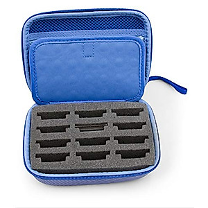 CASEMATIX Hair Clipper Blade Case Compatible with 12 Clipper Guards, Trimmers, Buzzers, Outliners and More Detachable Clippers Metal Guards, Blade Storage Travel Case Only