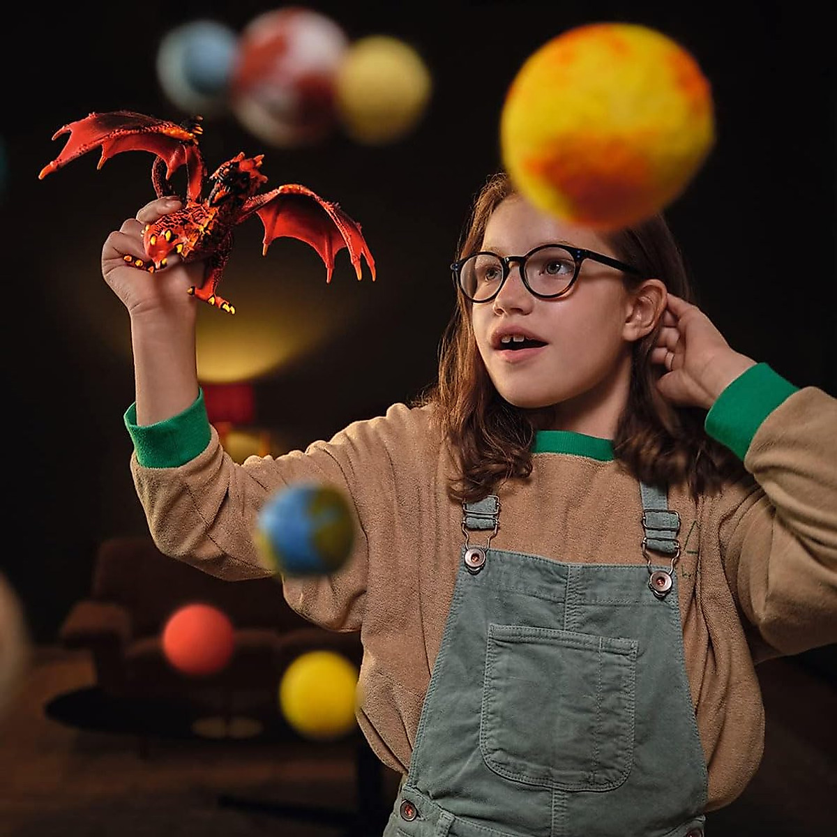 schleich ELDRADOR CREATURES - Lava Dragon, ELDRADOR CREATURES Red Dragon Toy Figurine with Moveable Wings, For Children Ages 7+