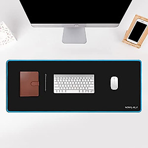 YXLILI Gaming Mouse Pad XXL Large Mouse Pads 31.5X11.8In Extended Computer Mouse Mat for Wireless Mouse Keyboard with Stitched Edges, Non-Slip Base, Waterproof Mousepads for Office Home Gaming-Blue