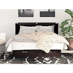 AFI Monroe Murphy Bed Chest with Charging Station, Queen, Espresso