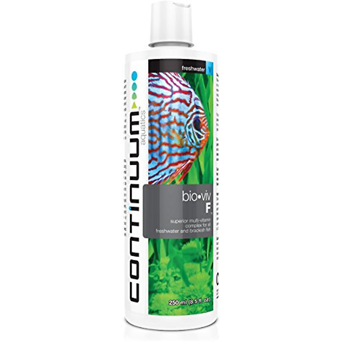 Continuum Aquatics Bio Viv F - Liquid Multivitamin Supplement for Health and Growth of Freshwater and Brackish Fish, 500-ml