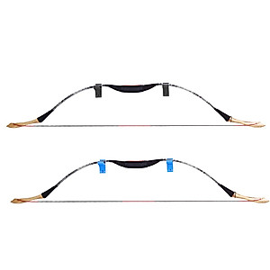 ZSHJGJR Archery Wall Mount Bow Holder for Recurve Bow Traditional Bow Longbow Bow Hanger Bow Hook 2pcs/Pack (black)