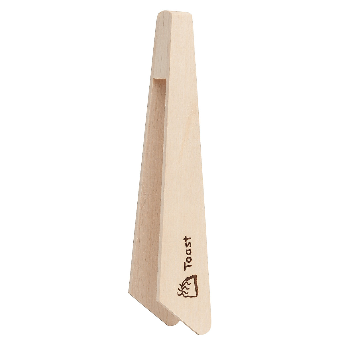 Redecker Untreated Beechwood Toast Tongs, Set of 2, Non-Conductive Natural Material, Safely Retrieve and Serve Toast, 7 inches, Made in Slovenia