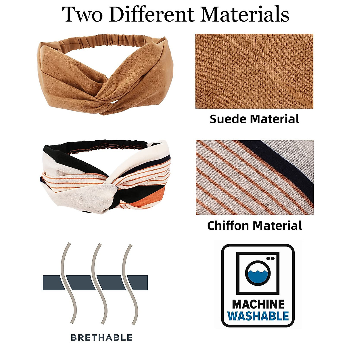 YARIEW 20 Pack Boho Headbands for Women Womens Headbands Head Bands No Slip Fashion for Women Hair Bands Boho Knotted Turban Fashion Headbands for Wigs Hair Accessories for Women and Girls…