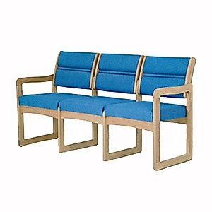 Wooden Mallet Dacotah Wave Valley Sofa, Medium Oak