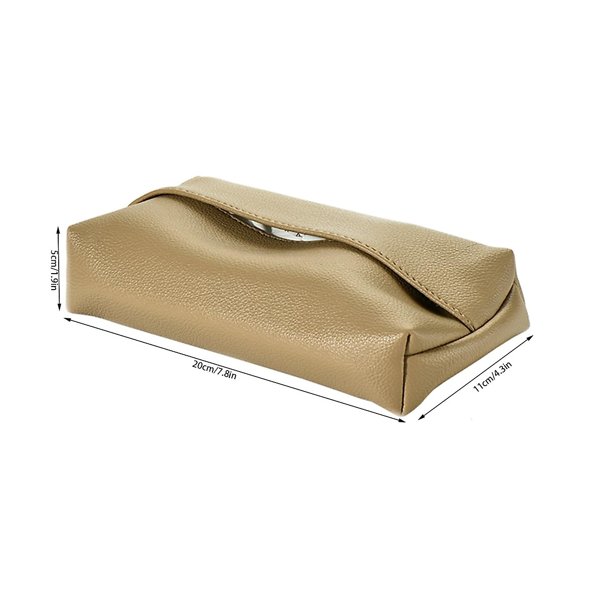 Stylish Tissue Box Pu Tissue Organizer Rectangle Napkin Dispenser and Stylish Home Napkin Holder for Vanity Bedroom Dressers Tables Gifts Modern Tissue Box (Color : Brown)