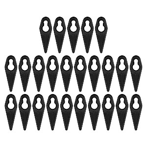 Plastic Trimming Blade, Easy to Install Good Stability Compact Size Wear Resistant Lawn Mower Replacement Blades Lightweight for Garden Devices (Black)
