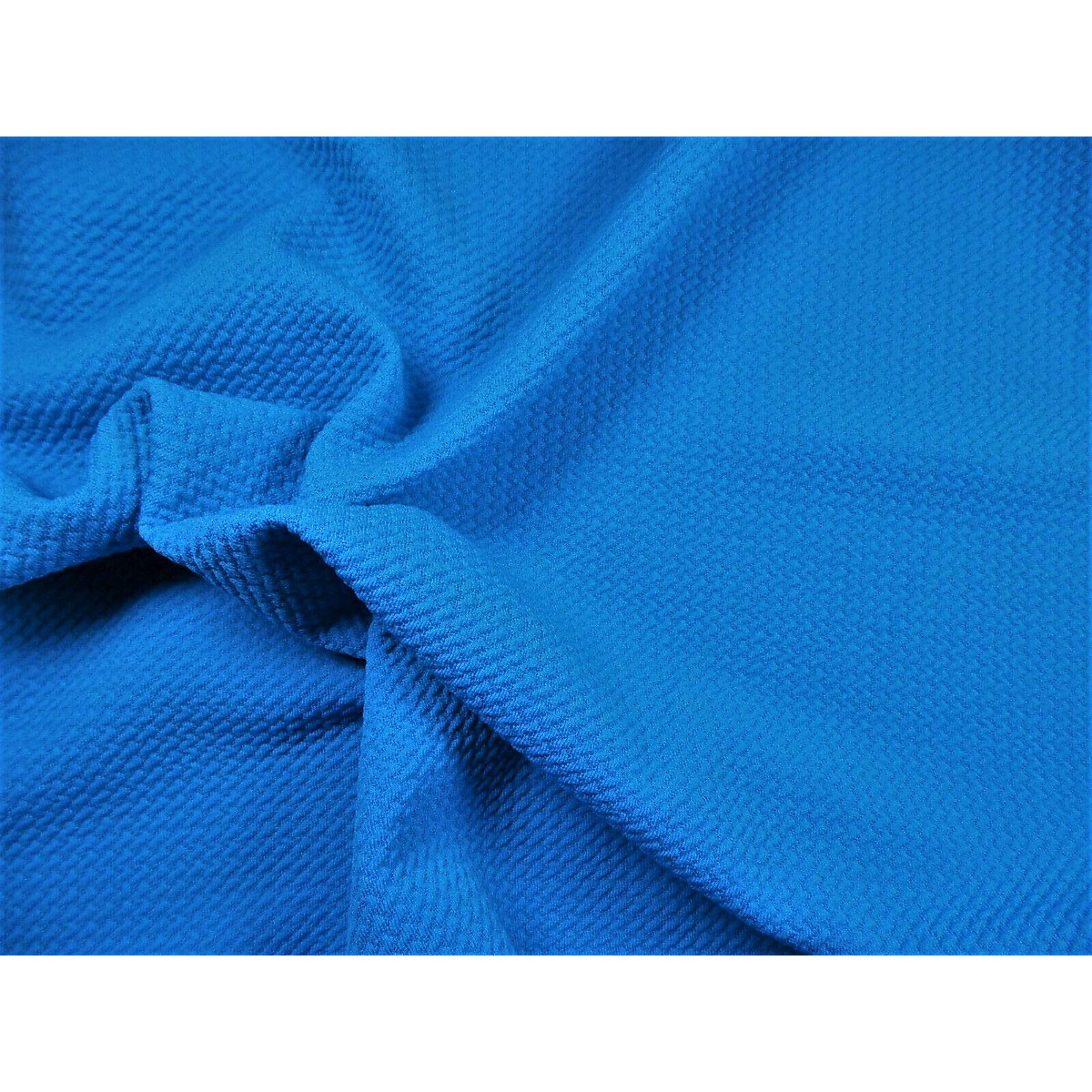 Bullet Textured Liverpool Fabric 4 Way Stretch Caribbean Blue X32