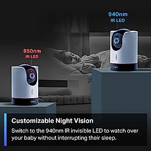 TP-Link Tapo 2K QHD Pan/Tilt Wi-Fi Camera | Physical Privacy Mode | Color Night Vision | AI Detection | Motion Tracking | 2-Way Audio | Local/Cloud Storage | Works w/Alexa&Google Home | (Tapo C225)