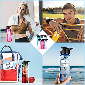 Inbagi 12 Pack Thank You Plastic Water Bottle Gifts Bulk for Employee Teacher 24 oz Thank You for Being Awesome Sport Bottle Gift for Team Staff Gym Camping Hiking