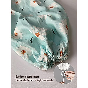 Hglian Flowers Grocery Bag Holder Dispenser Wall Mount Plastic Bag Holder Garbage Shopping Trash bags Storage Organizer,Cute Daisy Kitchen Décor, Gifts for Women Mom Wife-Teal