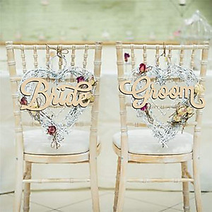 TOYANDONA Bride to be Sign 2pcs Wood Sign Letter Wall Hanging Decoration Wedding Photo Booth Prop
