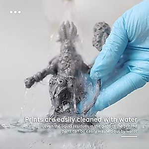 RESIONE W90B Water Washable 3D Printer Resin Almost Odorless LCD UV-Curing Resin 405nm Standard Photopolymer Resin for DLP MSLA LCD 3D Printing (Transparent Orange, 500g)