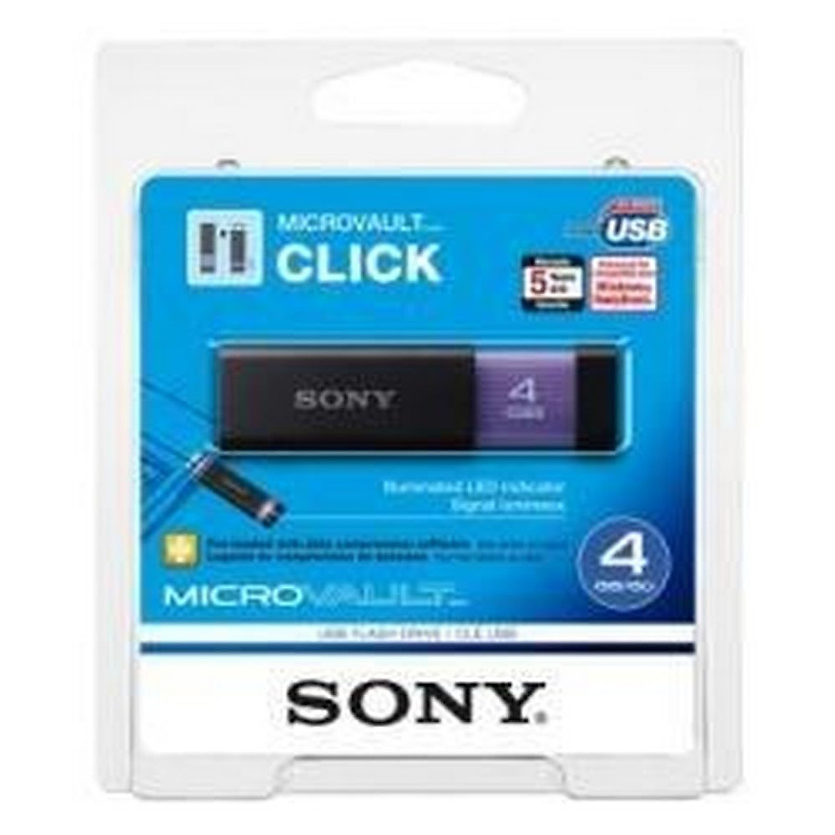 Sony Micro Vault Click 4 GB USB 2.0 Flash Drive with Virtual Expander USM4GL