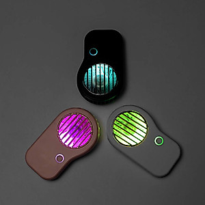 ageqi Necklace Fan, Mini Handheld Fan, Battery Operated Small Portable Fan Personal Handheld USB Neck Fan Eyelash Fan for Kids Girls Adults Indoor Outdoor Camping Office Travel (Pink)