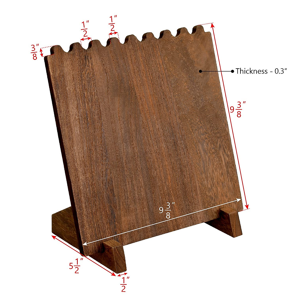 Ikee Design Set of 2 Wood Necklace Jewelry Display Stand for 8 Necklaces, Necklace Display Holder Organizer, Brown Color