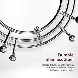 Mindspace Coffee Mug Holder, Mug Rack - Coffee bar Accessories, Kitchen Counter Organizer, Tea Cup Rack Stand with 10-Hooks, Cup Rack for Counter | The Wire Collection, Stainless Steel