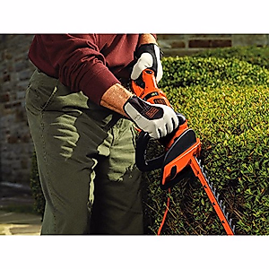 BLACK+DECKER Hedge Trimmer, Rotating Handle, Dual Blade Action Blades, 3.3-Amp, 24-Inch (HH2455)