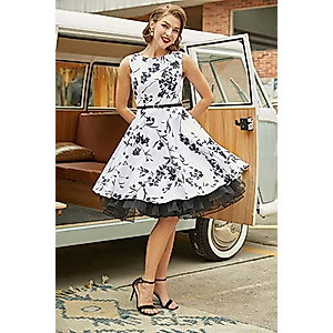 GRACE KARIN Women Tulle Underskirt Black Petticoat for 50s Dress Petticoat 2X