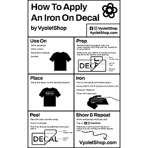 Custom Iron On Vinyl Decals For T-Shirts - DECAL ONLY - Personalized Heat Transfer Vinyl Decal - Custom Text/Image/Logo Iron On Decal - Custom HTV for Shirts