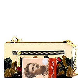 Authentic Cartoon Version Frida Kahlo Wallet Cross Body (Baby Frida Jungle - Black/Black)