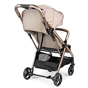 Peg Perego Selfie – Self-Folding, Light Weight, Compact Stroller – Compatible with All Primo Viaggio 4-35 Infant Car Seats - Made in Italy - Mon Amour (Beige, Pink, & Rose Gold)