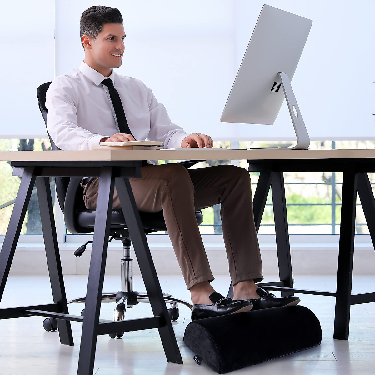 Office Foot Rest, Office Foot Rest for Desk, Under Desk Foot Rest, Memory Foam Footrest, Airplane Footrest