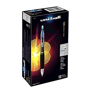 Signo Gel 207 Roller Ball Retractable Gel Pen, Blue Ink, 0.7MM, Dozen