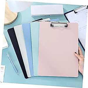 Tofficu 10 Pcs Writing pad Plastic File Folder Paper Folder Staples Plastic clipboard Exam Paper Clips Office Clip Boards Document Organizer Hard Plastic Test Paper Holder Drawing Board a4