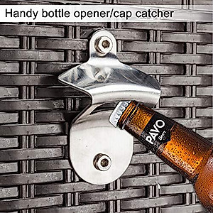 Goujxcy 80 Quart Qt Rolling Cooler Ice Chest Cart for Outdoor Patio Deck Party, Dark Brown Wicker Faux Rattan Tub Trolley, Portable Backyard Party Drink Beverage Bar Cooler,Brown