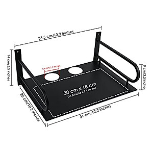 DS. DISTINCTIVE STYLE Projector Shelf Wall Mount Router Shelf Compact Aluminum Small DVD Player Shelf (Black)