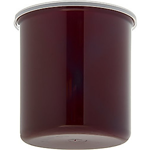 Carlisle FoodService Products Round Storage Container with Lid, 2.7 Quart Crock, Brown