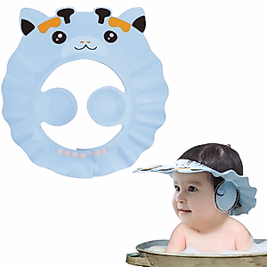 Baby Shower Cap Bathing Protection Adjustable Hair Washing Hat Silicone Bath Head Cap Visor Cap Waterproof Shampoo Cap Soft Bathing Hat for Toddlers Kids Baby 0-6 Years