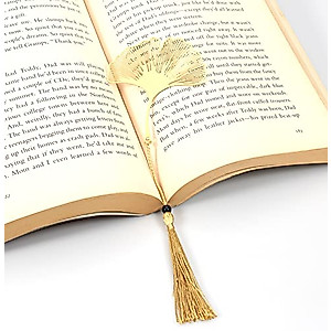 Tueascallk Metal Leaf Tassel Bookmarks - As The Best Gift