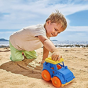 LotFancy 9'' Dump Truck Toy for Kids, Small Plastic Sand Truck, Construction Play Vehicle Toy for Baby Toddlers Outdoor, BPA and Phthalates Free